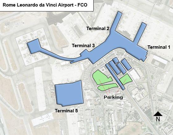 Rzym Fiumicino lotnisko mapa - Rzym terminalem mapie (Lazio, Włochy) Rzym Fiumicino lotnisko mapa - Rzym terminalem mapie (Lazio, Włochy)