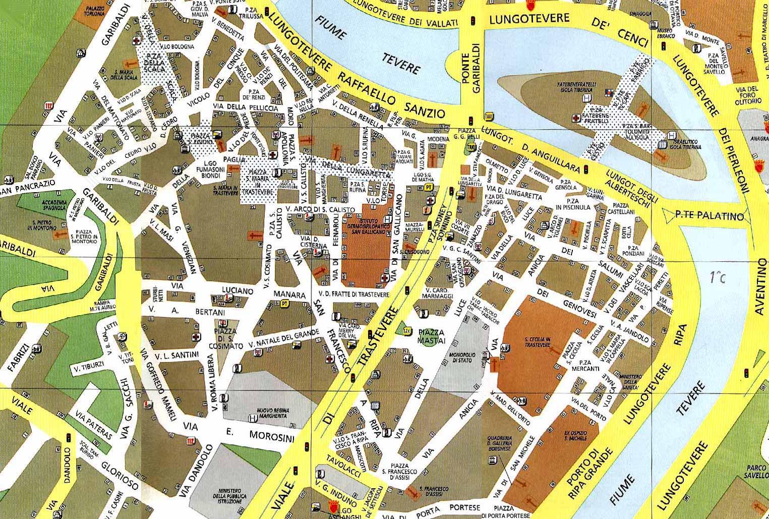 Quartier De Rome Trastevere Maps